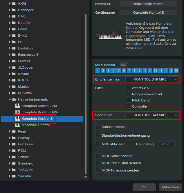 Kontrol-Keyboards mit einer DAW einrichten – Native Instruments