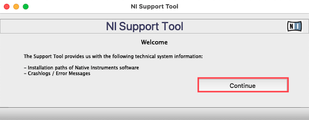 如何使用 NI 技术支持工具（NI Support Tool） – Native Instruments