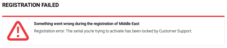 Activation Error Message: "The serial number is locked" – Native ...