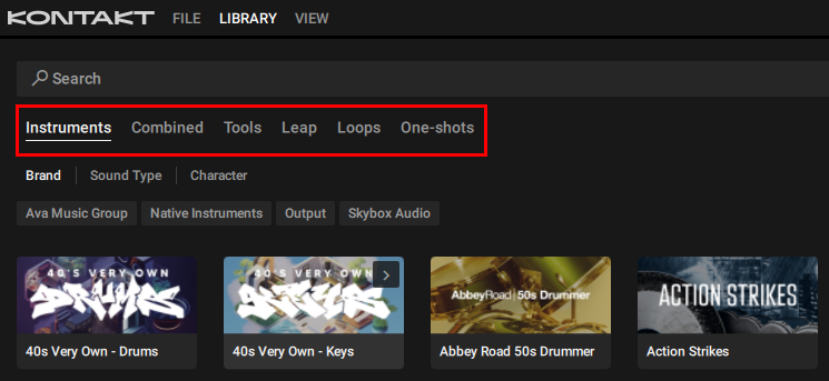 Kontakt 8 中的新浏览器类别 – Native Instruments
