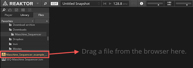 Setting Up the MASCHINE Sequencer Example Patch in REAKTOR 6 – Native ...