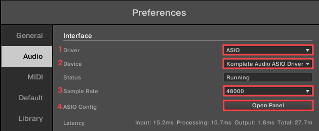 Optimizing the Settings for Your Native Instruments Audio Interface ...