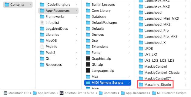 Installation der Maschine-Templates für Ableton Live – Native Instruments